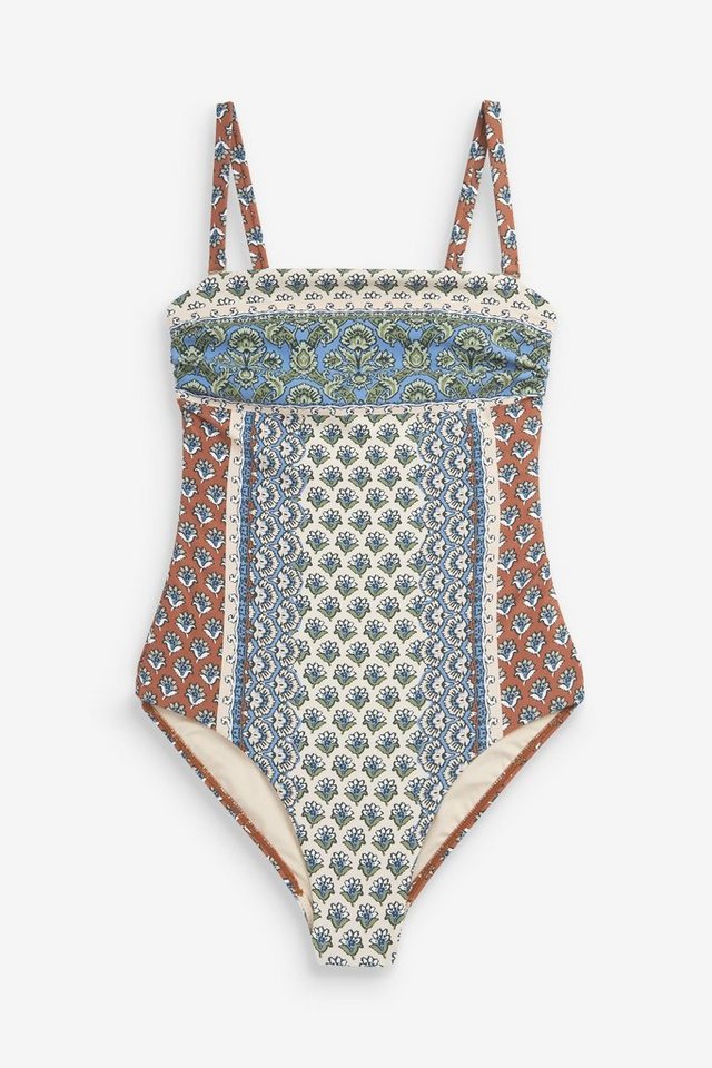 Next Badeanzug Bauchkaschierender Bandeau Badeanzug 1 St Design Aus